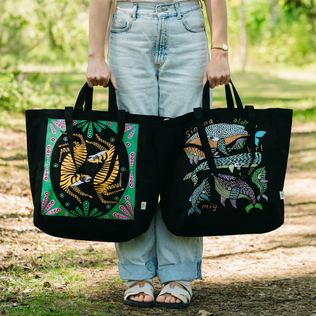 Create with heart – print your art on organic fabric bags – OMOM